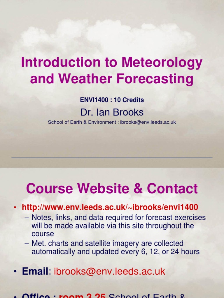 01 Introduction | PDF | Weather Forecasting | Meteorology