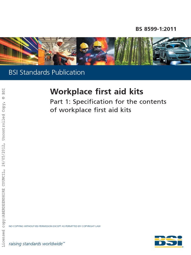 BS 8599 1 First Aid Box Contents1 | Download Free PDF | First Aid ...