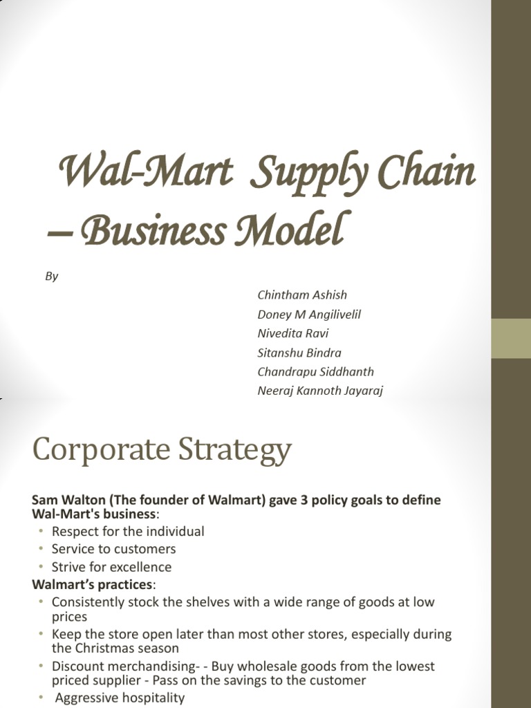 Wal Mart Supply Chain Strategies Pdf Walmart Inventory