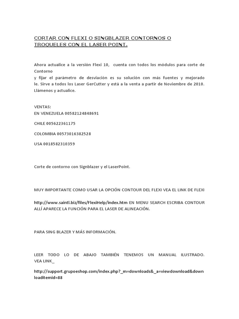 Corte de Contornos con Flexi y Signblazer | PDF | Point and Click ...