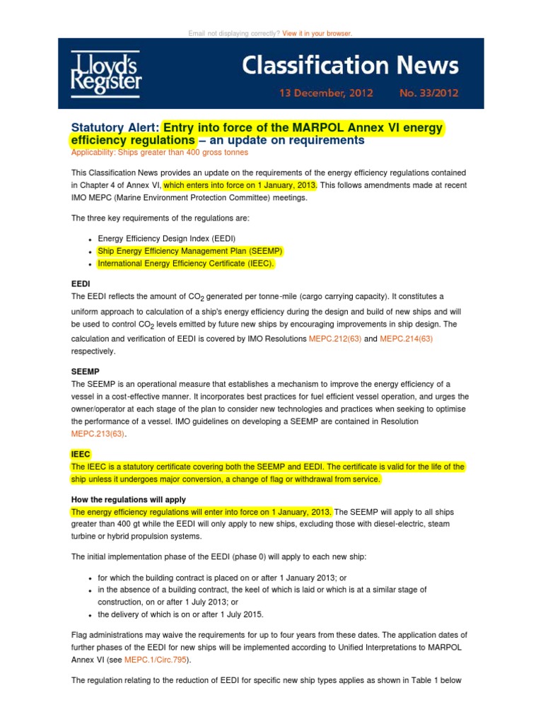 Lloyds Register - IEEC | PDF | Ships | Efficient Energy Use