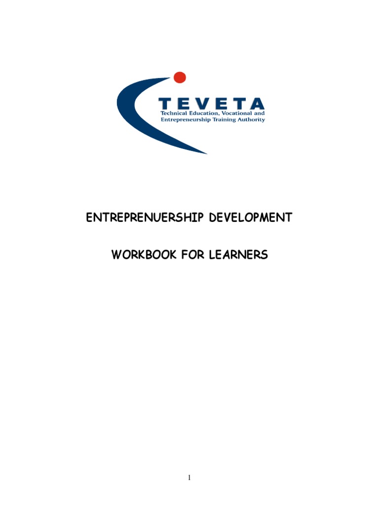 Entrepreneurship Development Workbook For Learners | PDF | Partnership ...