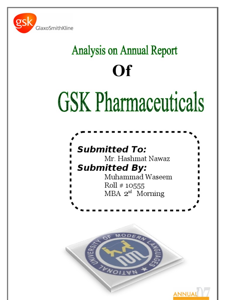 Financial Report On GSK 2007 GlaxoSmithKline | PDF | Business