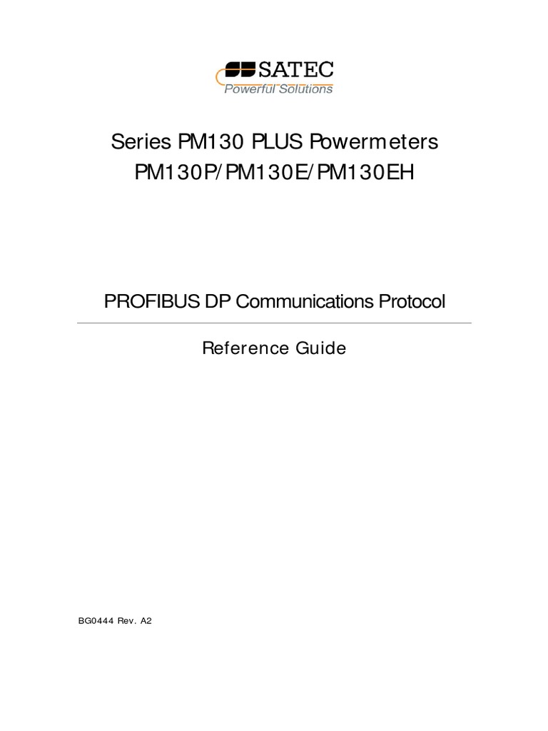 Pm130 Plus Profibus | PDF | Integer (Computer Science) | Bit