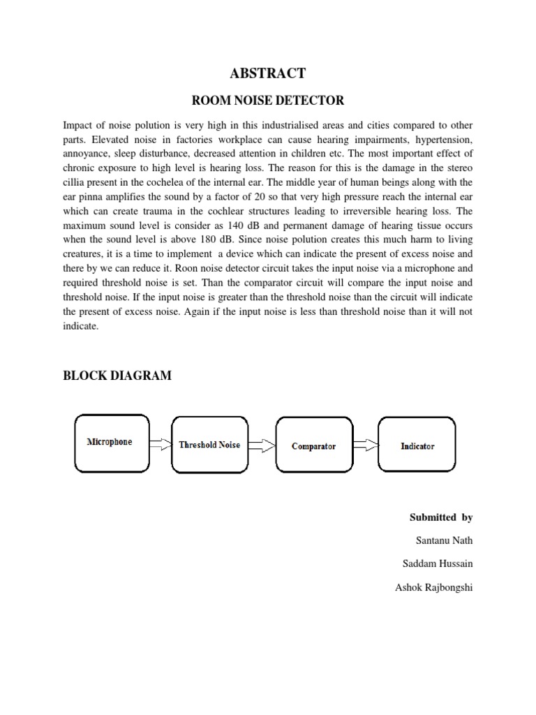 Noise Detector Circuit | PDF