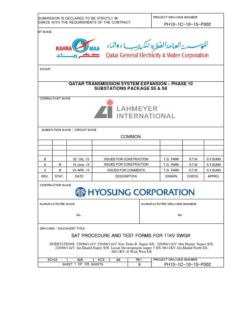 Test Forms For SS | PDF | Electrical Substation | Transformer