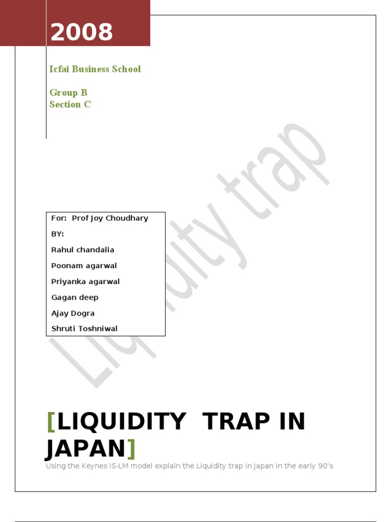 Liquidity Trap in Japan | PDF | Inflation | Interest Rates