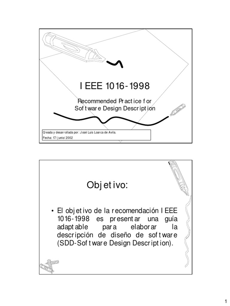 Ieee1016 1998 | PDF | Software | Diseño