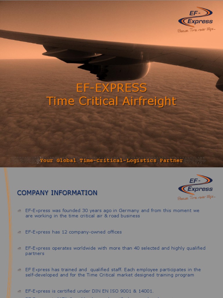 Time-Critical Air Cargo Solutions | PDF | Cargo | Airport