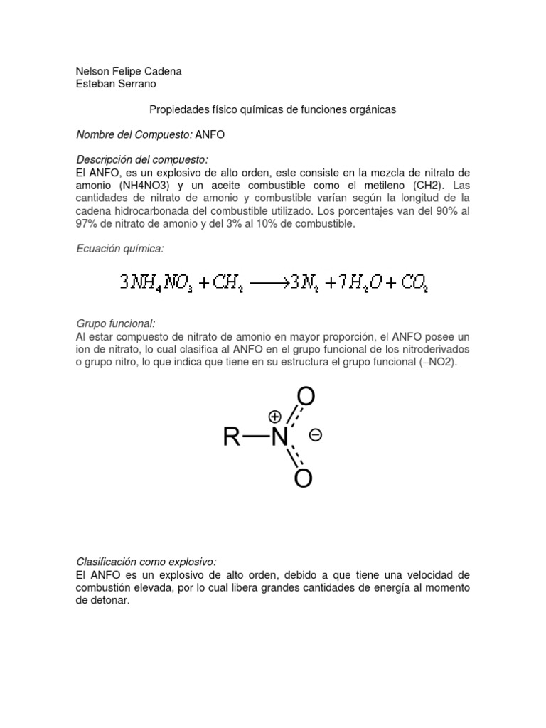 Anfo | PDF | Material explosivo | Nitrato