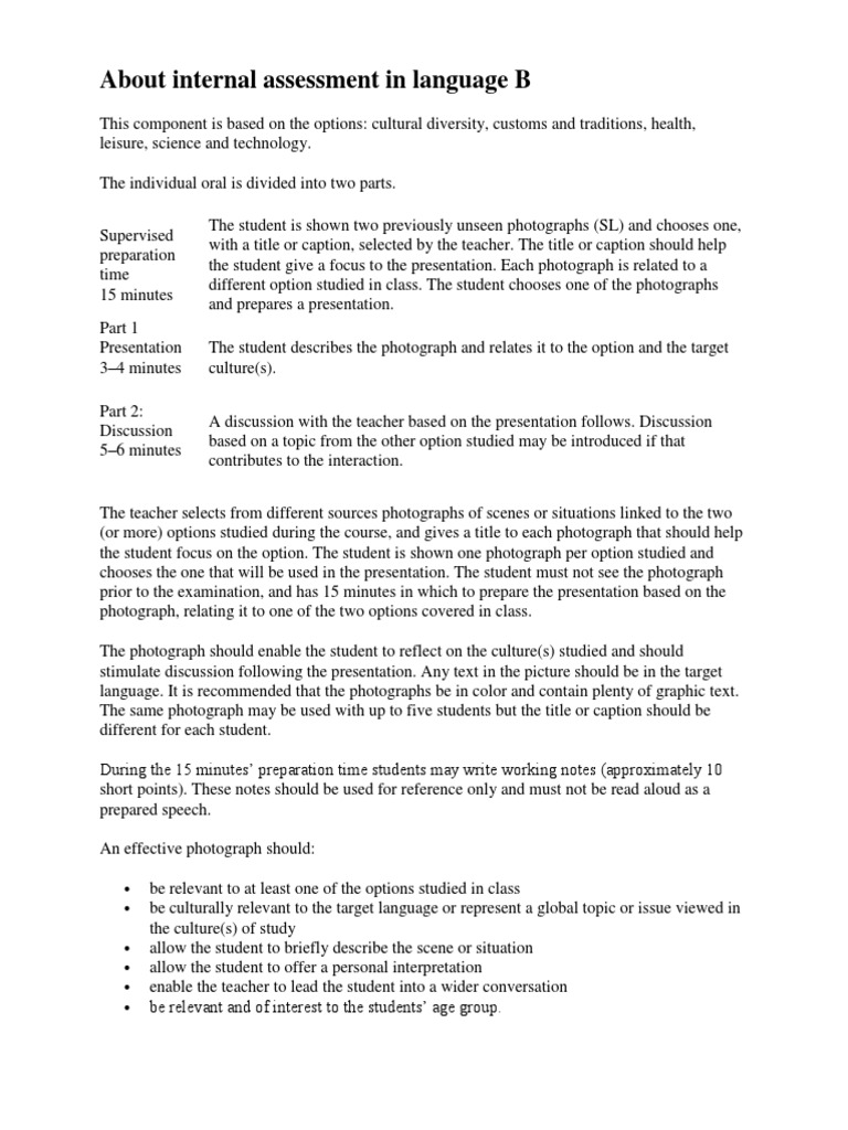 Preparing for the Individual Oral for Spanish IB SL | Conversation ...