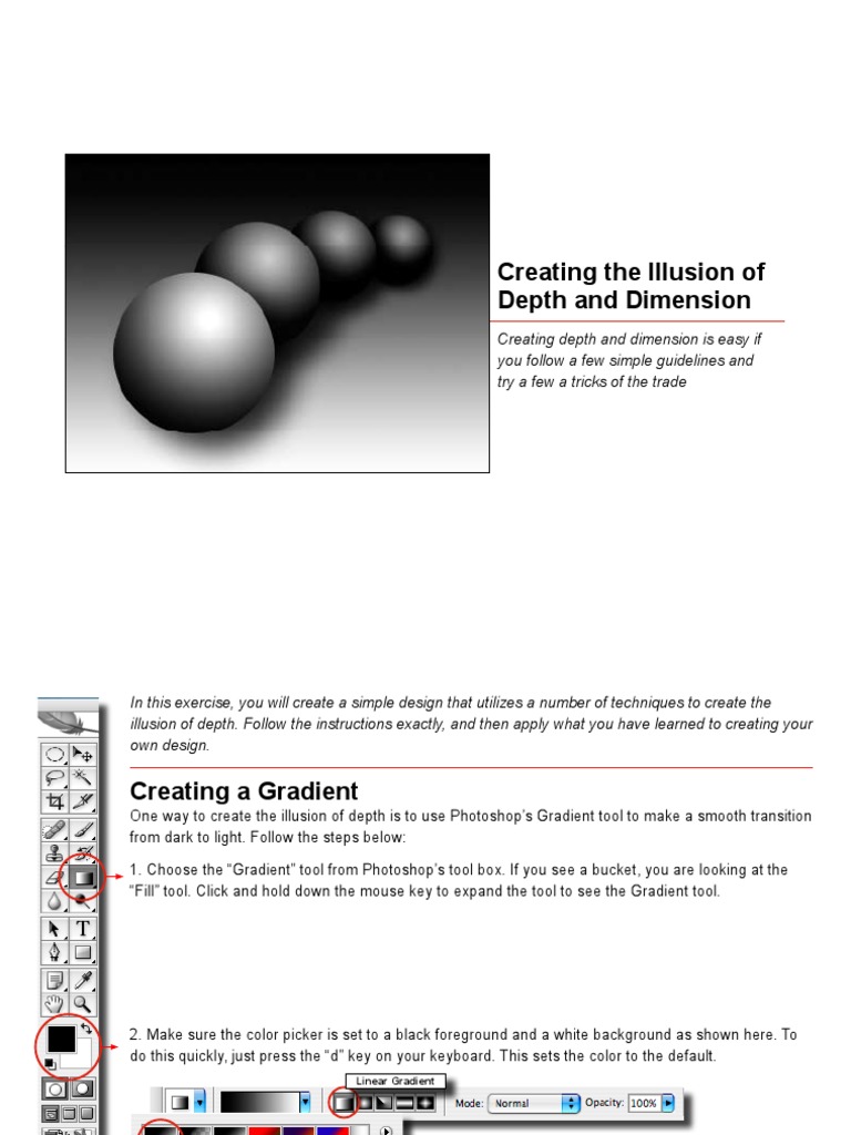 Creating The Illusion of Depth and Dimension | PDF | Adobe Photoshop ...