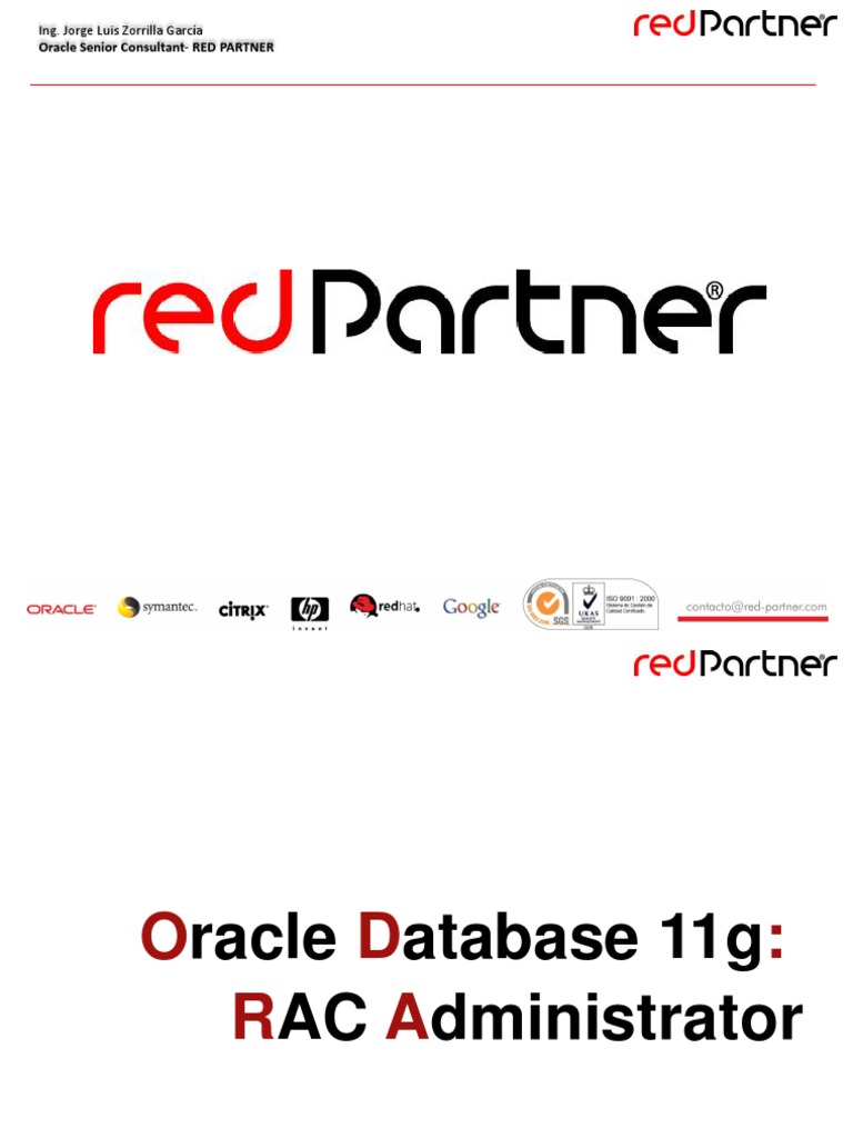 Oracle Database 11g RAC - Clase 1 | PDF | Base de datos Oracle | Grupo de computadoras