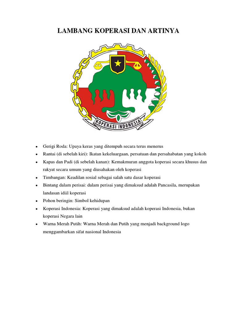 Lambang Koperasi Dan Artinya | PDF