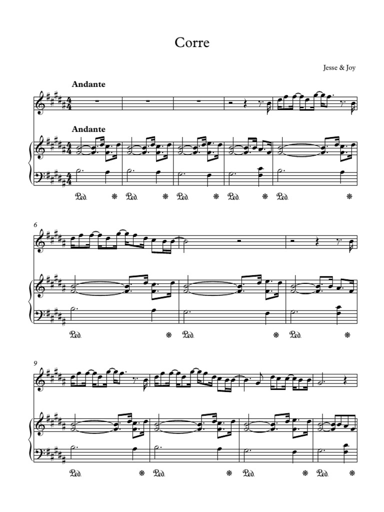 Corre - Jesse y Joy | PDF | Formes musicales | Notation musicale