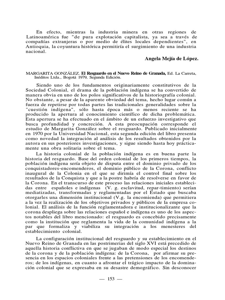 El Resguardo en La Nueva Granada | PDF | Gente indígena | Colonialismo