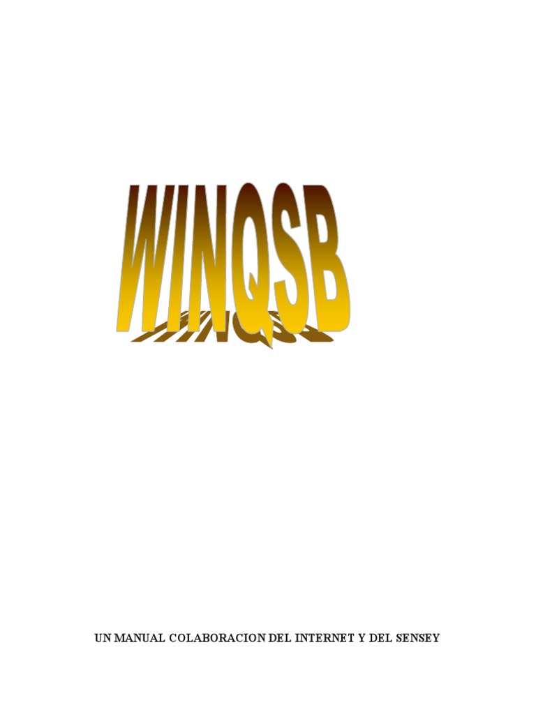 Manual Winqsb | PDF