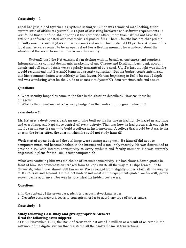 Case Studies | PDF | Computing | Computing And Information Technology