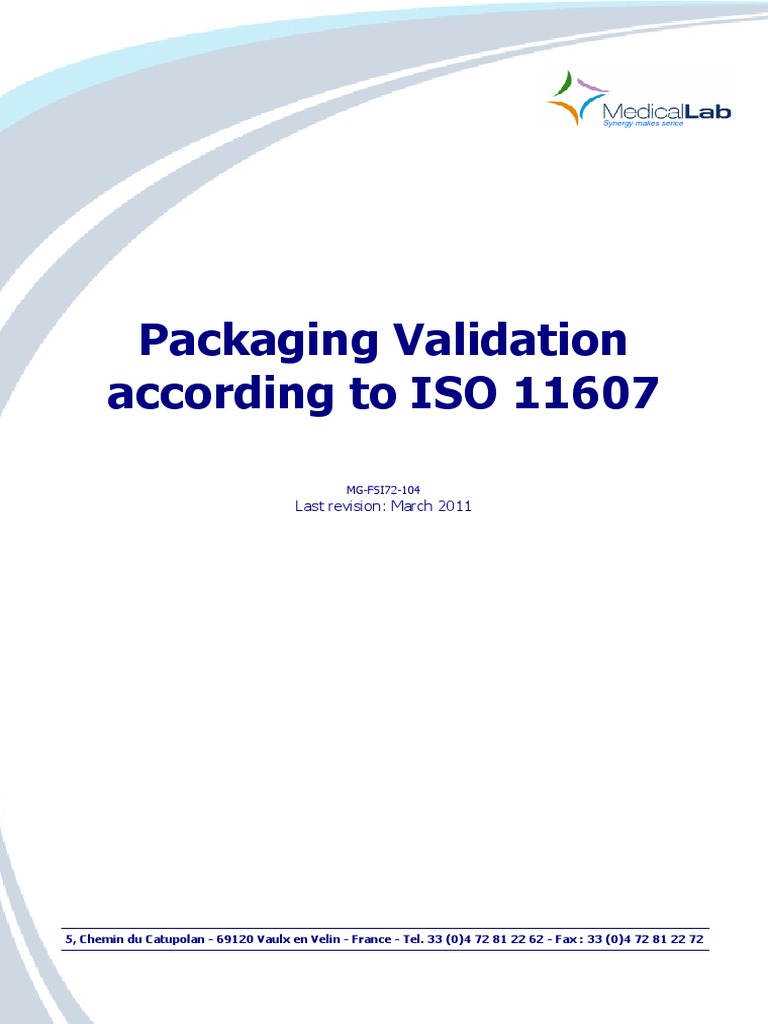 ISO_11607 | Verification And Validation | Sterilization (Microbiology)