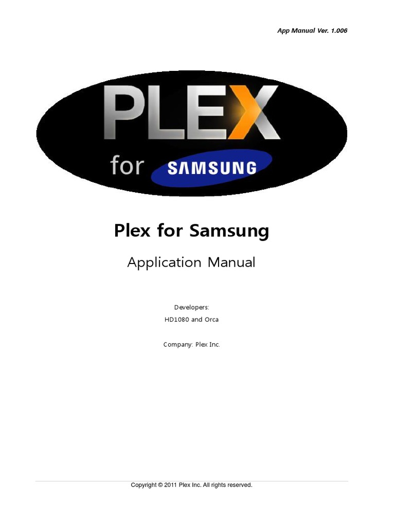 Plex For Samsung App Manual v1006 | PDF | Hypertext Transfer Protocol ...