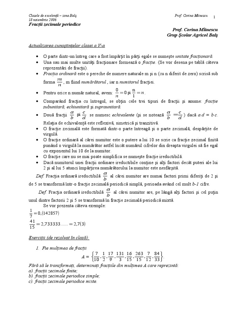 Fractii Periodice | PDF