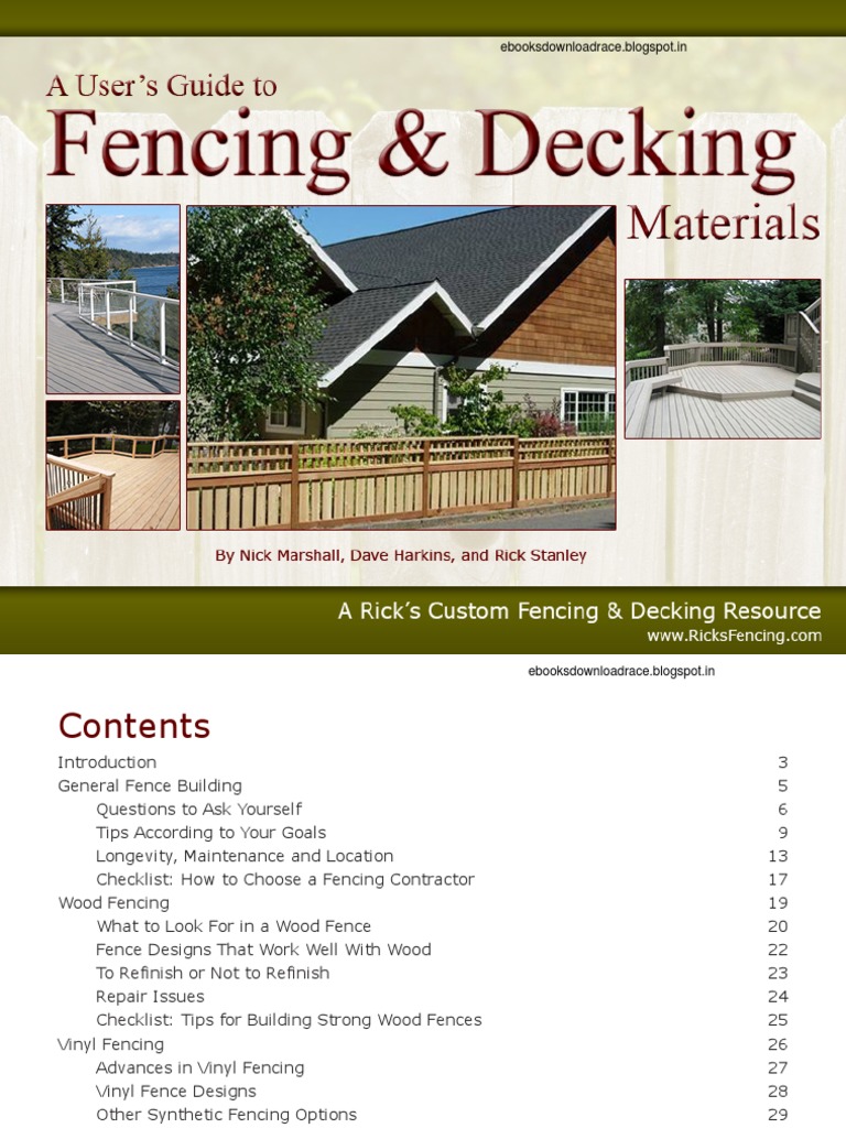 A User's Guide To Fencing and Decking Materials | PDF | Polyvinyl ...