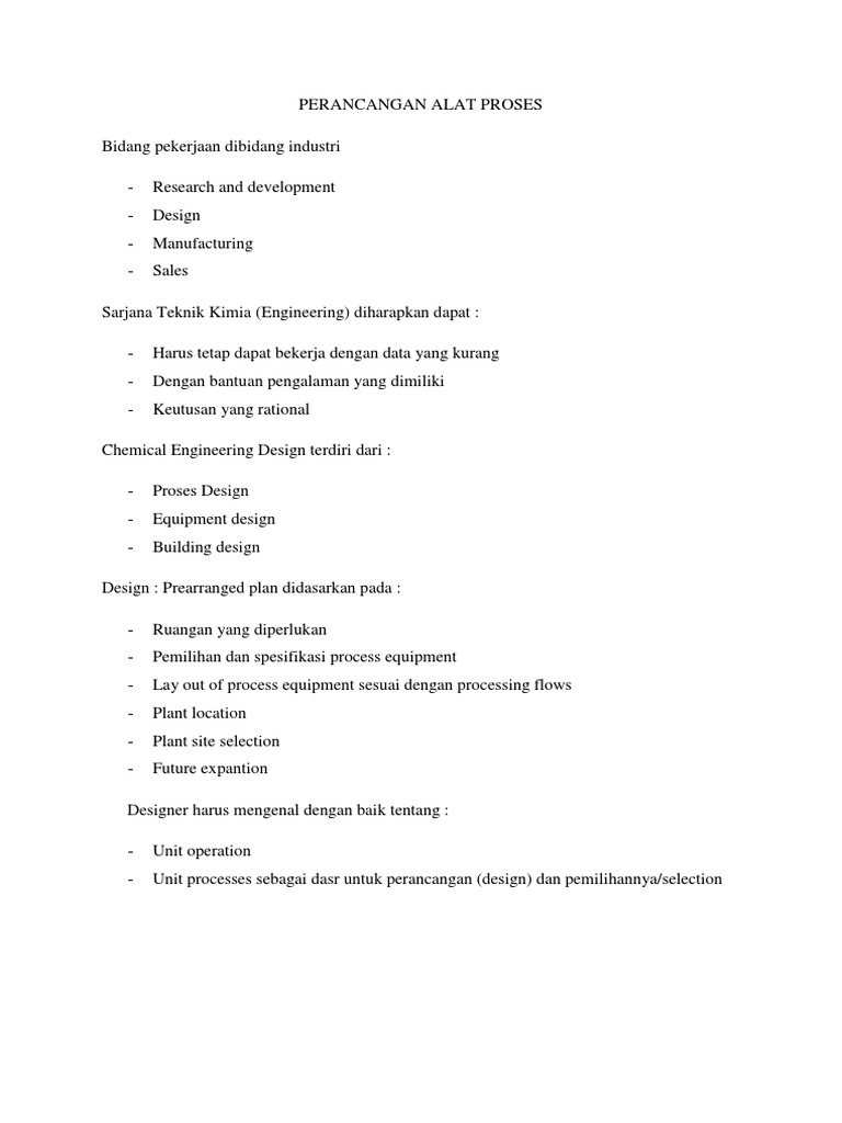Perancangan Alat Proses | PDF
