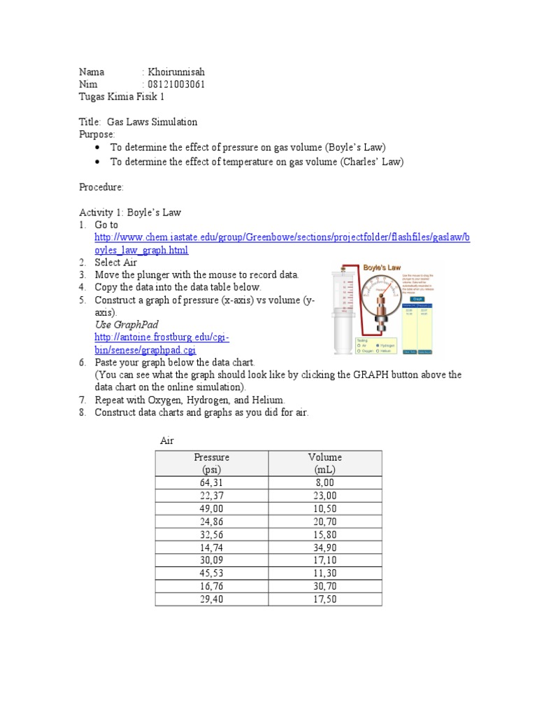 Gas Laws Simulation | PDF | Transparent Materials | Chemical Engineering