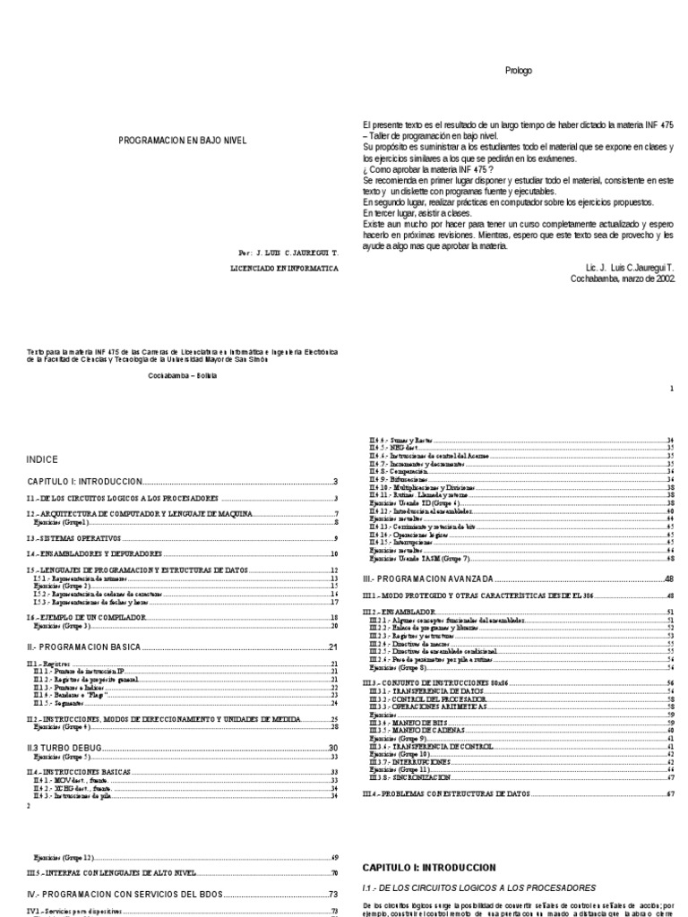 TEXTO Assembler | PDF | Unidad Central de procesamiento | Programa de computadora