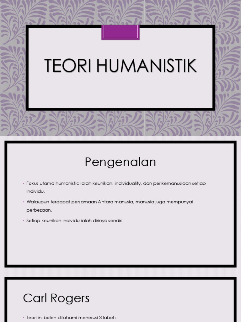 Konsep TEORI Humanistik | PDF