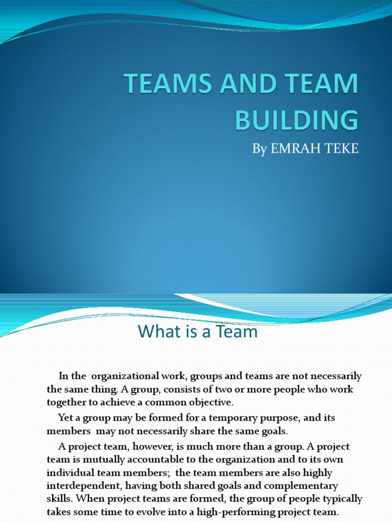 Team Building | PDF | Team Building | Learning