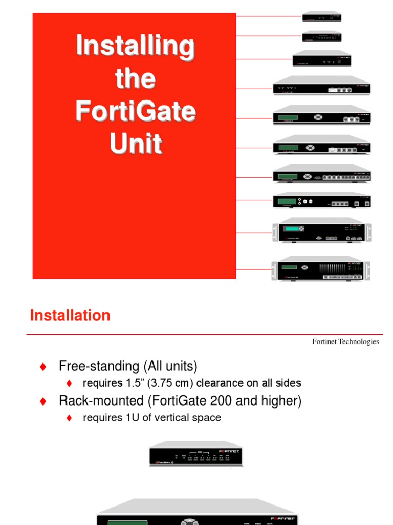 FortiGate Installation Guide | PDF | Ip Address | Computer Network