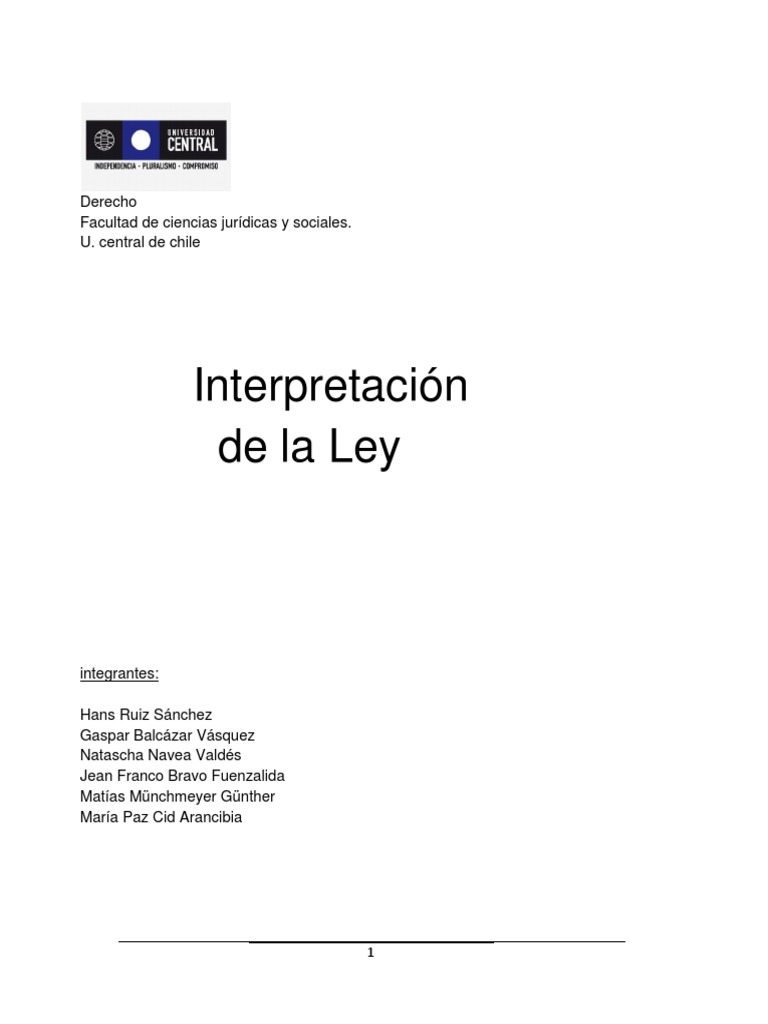Interpretación de La Ley Final | PDF | Juez | Ley estatutaria Interpretación de La Ley Final | PDF | Juez | Ley estatutaria