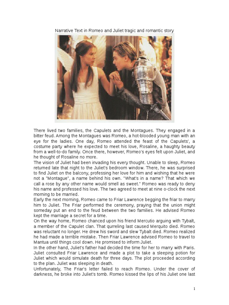 Narrative | PDF | Characters In Romeo And Juliet | Romeo And Juliet