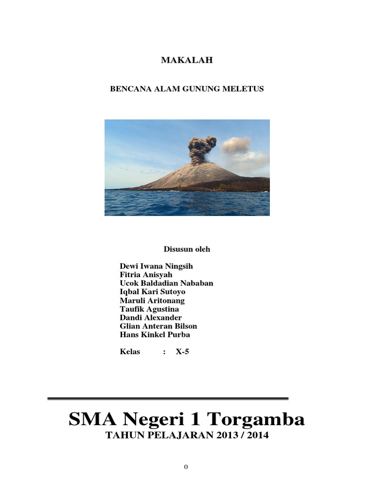 Bencana Gunung Meletus | PDF | Ilmu Sosial | Sains & Matematika