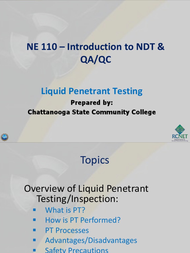Liquid Penetrant Testing | PDF | Nondestructive Testing | Ultraviolet