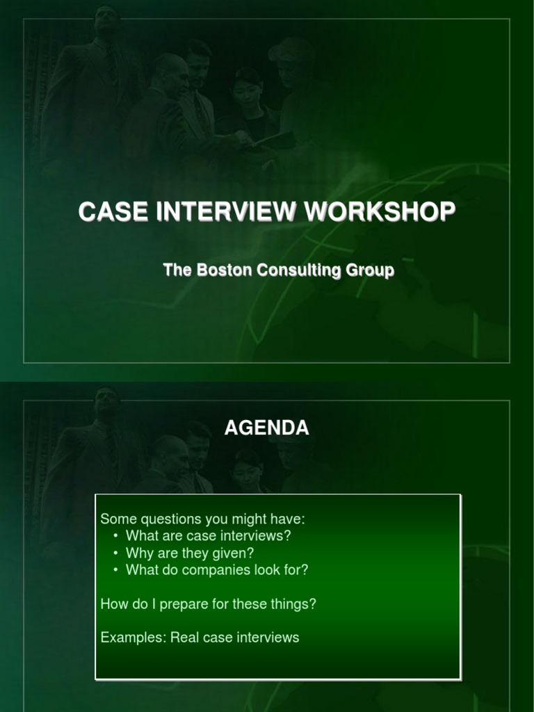 BCG Workshop | PDF | Interview | Thought