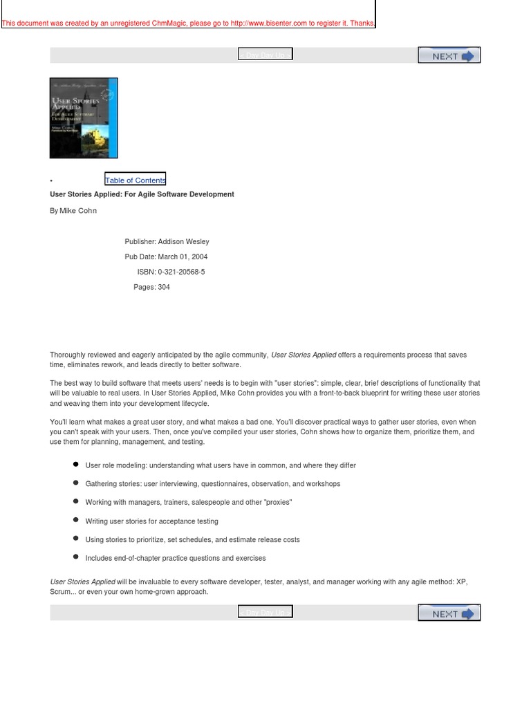 Addison-Wesley User Stories Applied, For Agile Software Development (2004) | PDF | Software ...