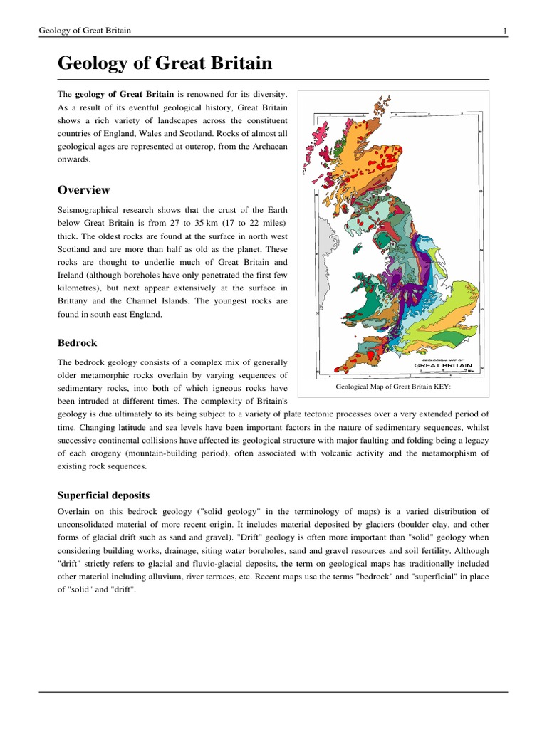 Geology of Great Britain | Earth & Life Sciences | Physical Geography