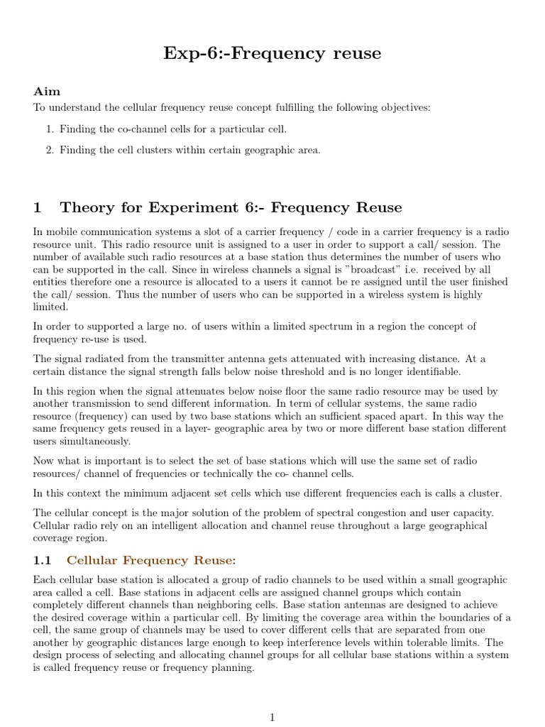 Exp6 Theory | PDF | Cellular Network | Radio