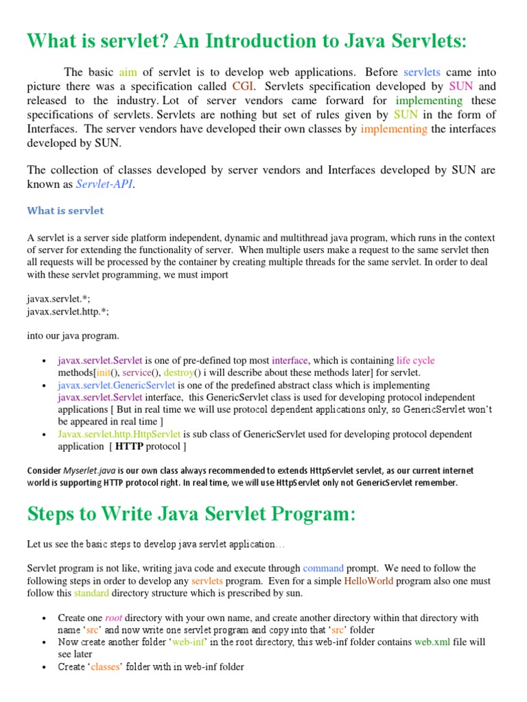 What Is Servlet? An Introduction To Java Servlets | PDF | Java Servlet | Java (Programming Language)