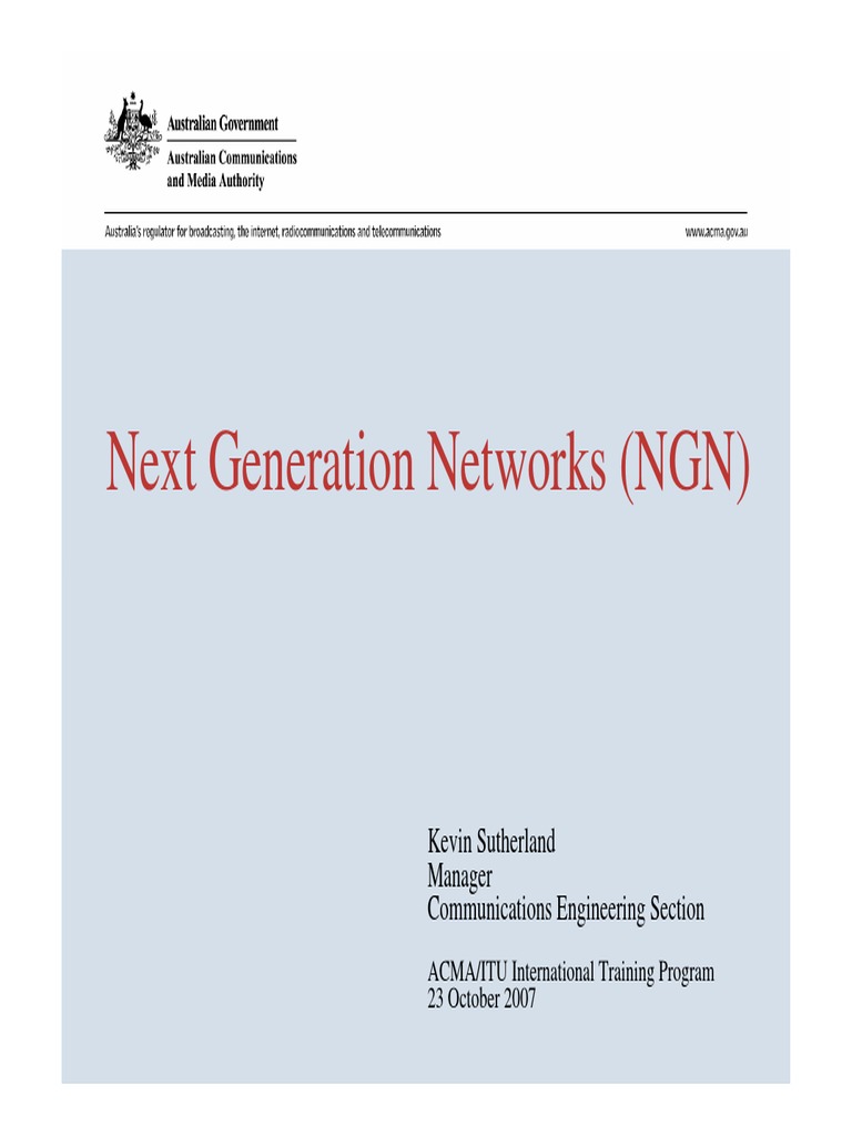 Next Generation Networks 6 | PDF | Ip Multimedia Subsystem | Voice Over Ip