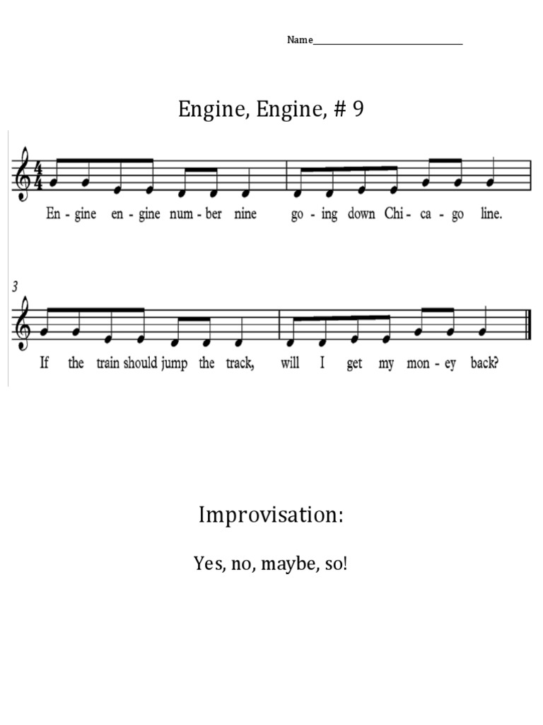 Engine Engine No 9 Music | PDF