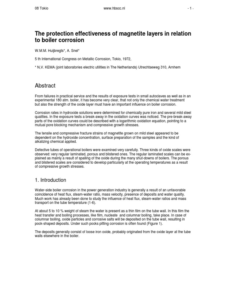 Boiler Corrosion Magnetite | PDF | Creep (Deformation) | Corrosion