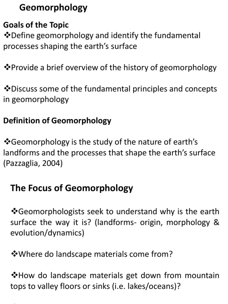 Lecturer 2 - Geomorphology and Weathering - 14 | PDF | Geomorphology ...
