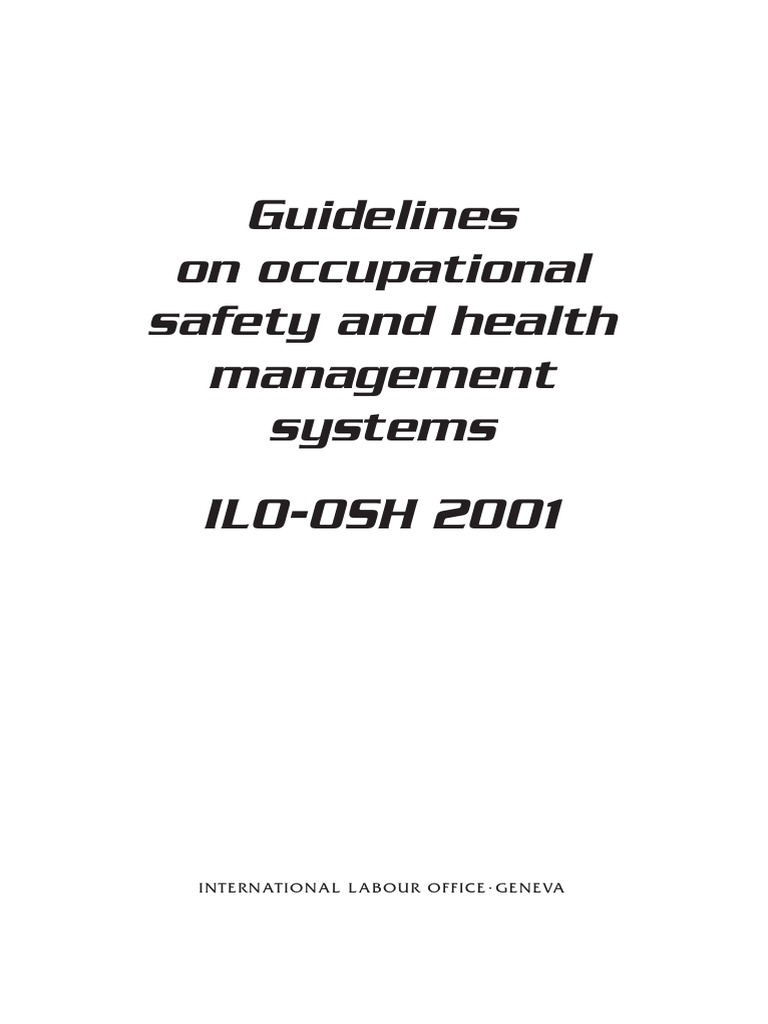 Guidelines in Occupational Health and Safety ILO Guidelines | PDF