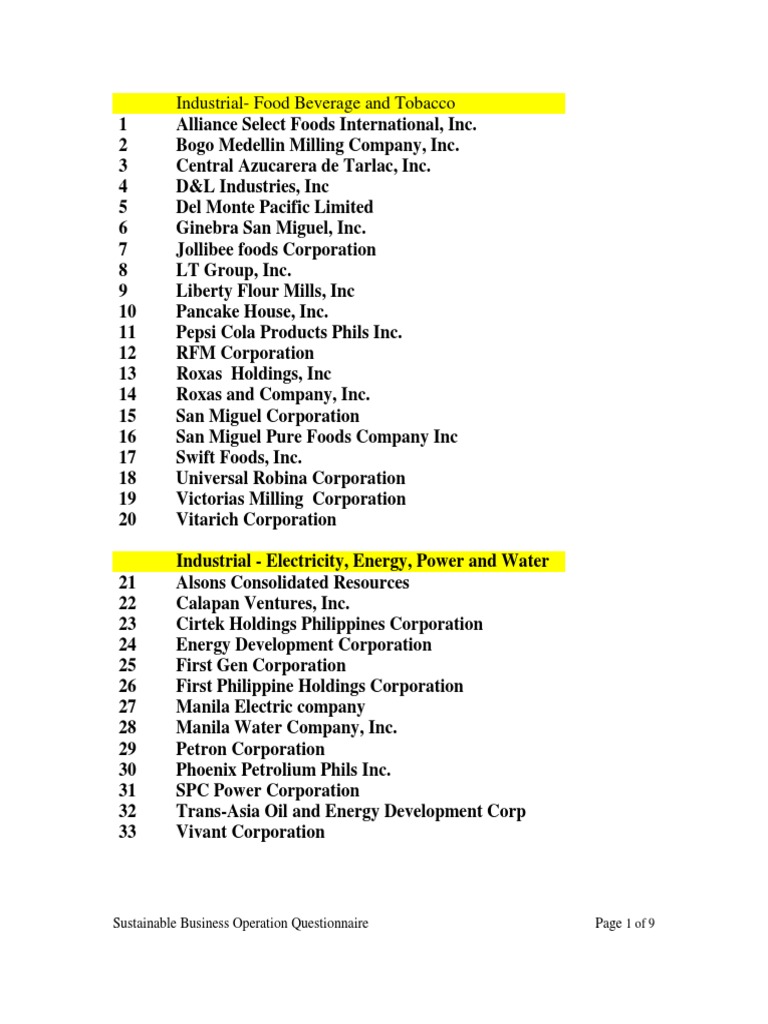 Sustainable Business Survey Questionnaire | Environmental Resource ...