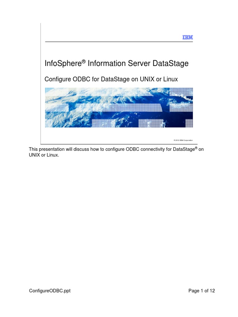 Datastage ODBC Configure | PDF | Library (Computing) | Computer File