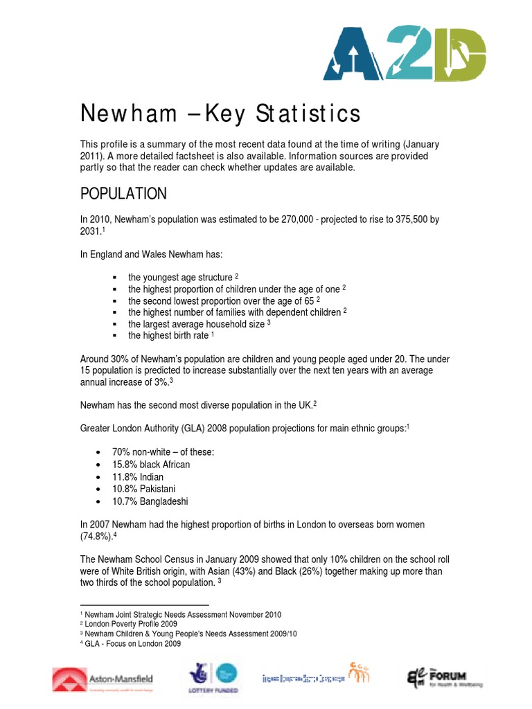 Newham - Key Statistics: Population | PDF | Employment | Race And ...