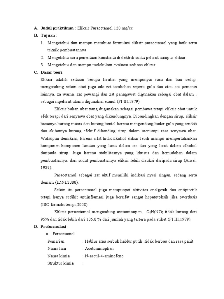 Formulasi Eliksir | PDF
